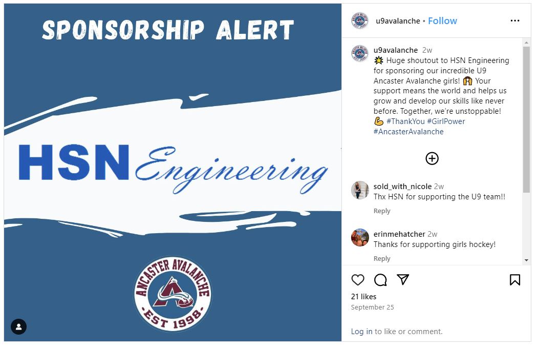 Fan Favorite sponsor - HSN Engineering